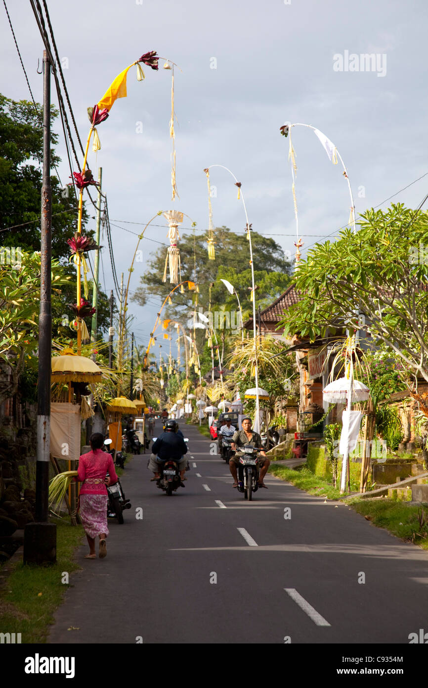 Bali, Ubud. The traditional small village of Payogan, on the outskirts ...
