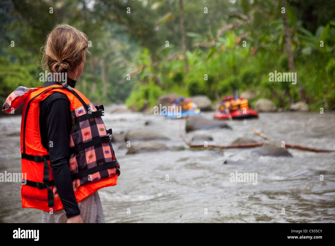 Woman raft river hi-res stock photography and images - Alamy