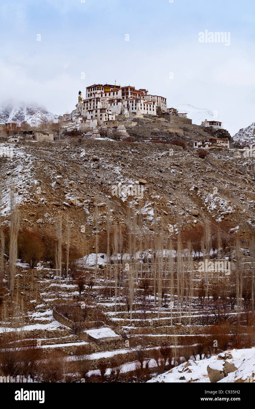 India, Ladakh, Likir. Likir Monastery, notable for its colossal open ...