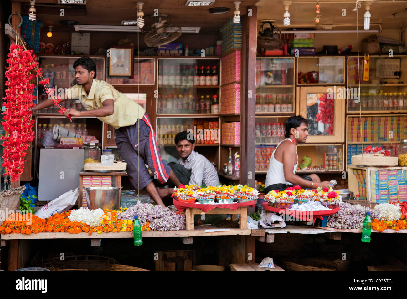 Shopkeepers near Manikula on the outskirts of Kolkata sell fresh ...