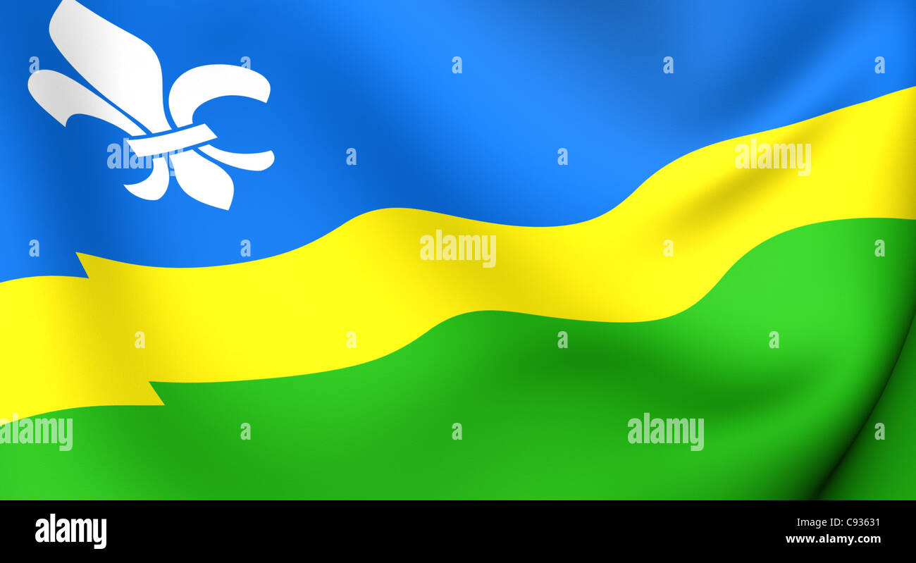 Flag of Flevoland, Netherlands. Close up. 3d Stock Photo - Alamy