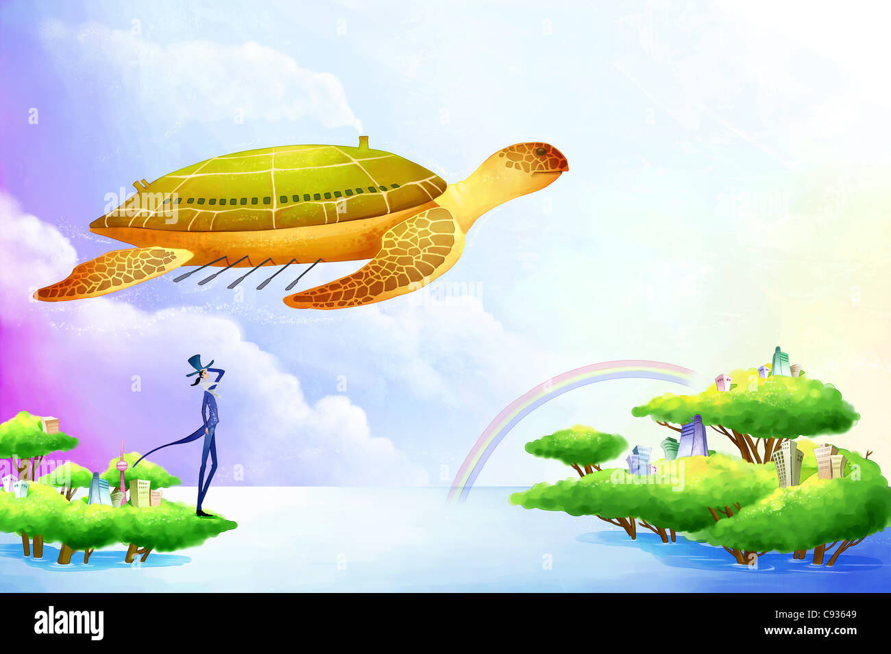 Man on tortoise hi-res stock photography and images - Alamy