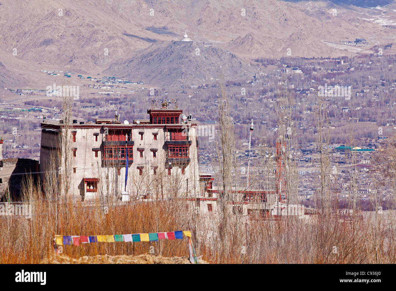 India, Ladakh, Stok. Stok Palace, home to the Queen of Ladakh Stock ...