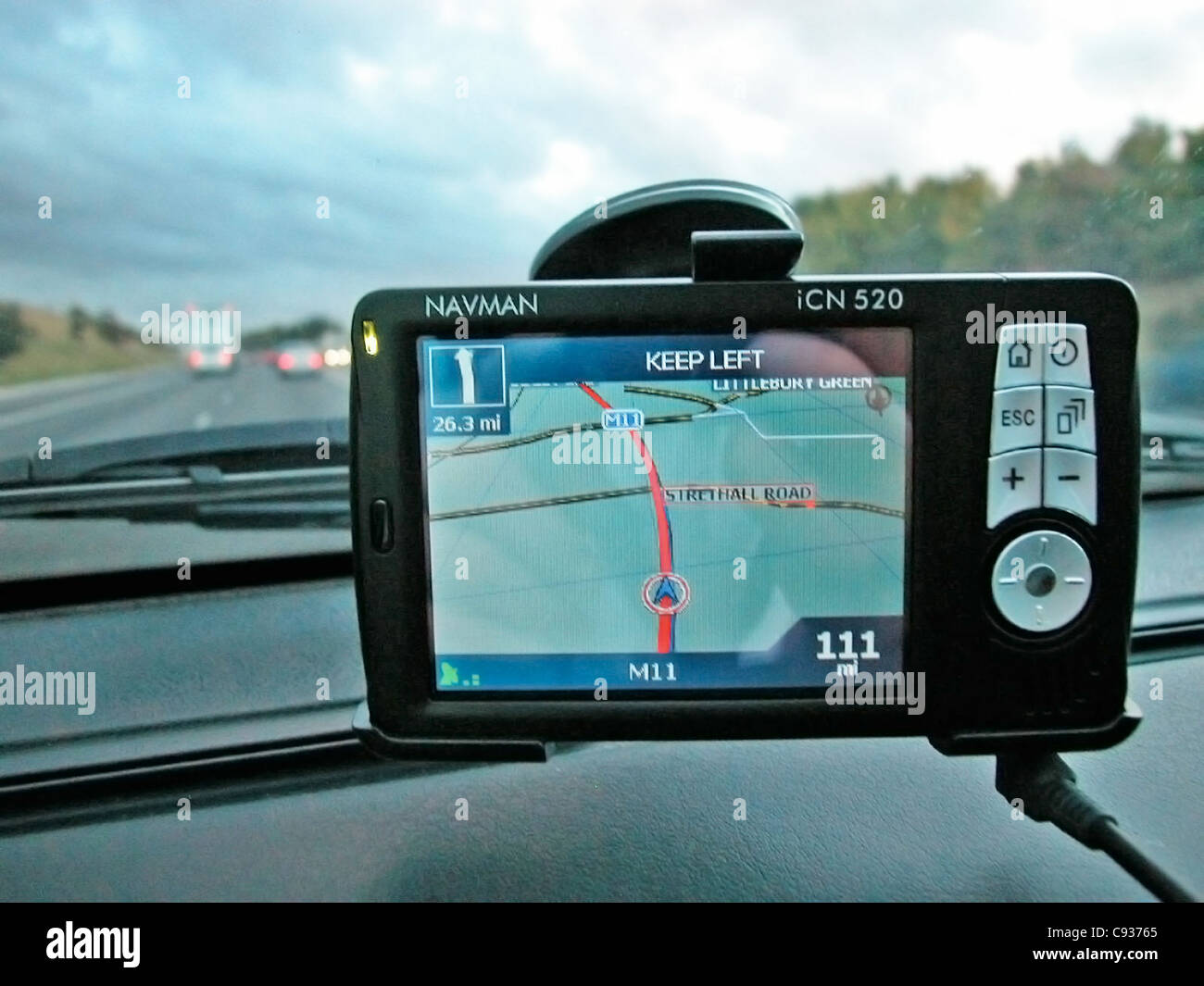 Satnav Sat Nav Satellite navigation Stock Photo - Alamy
