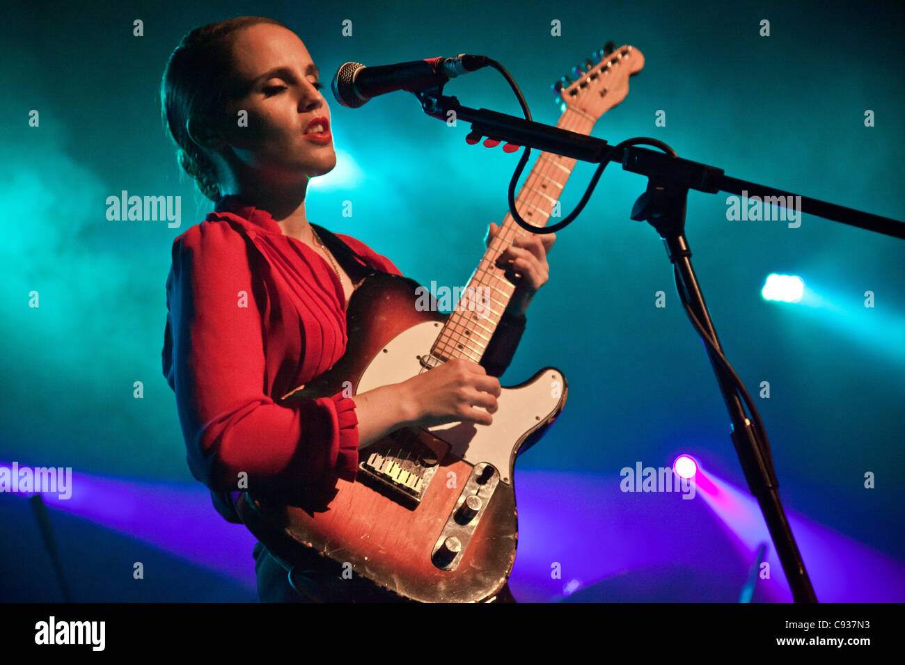 Anna Calvi performing live at the HMV Institute in Birmingham UK ...