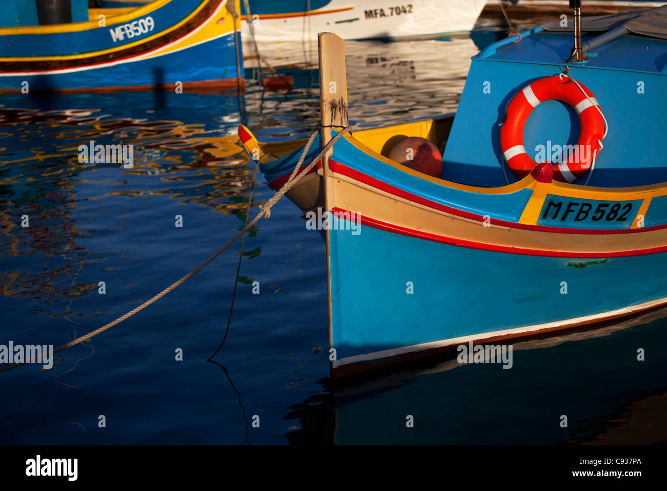 Traditional maltese boats hi-res stock photography and images - Alamy