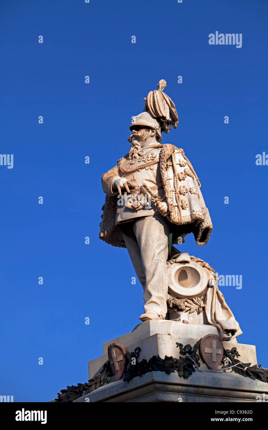 Sicily, Italy, Western Europe; Monument ot King Victor Emanuel I in ...