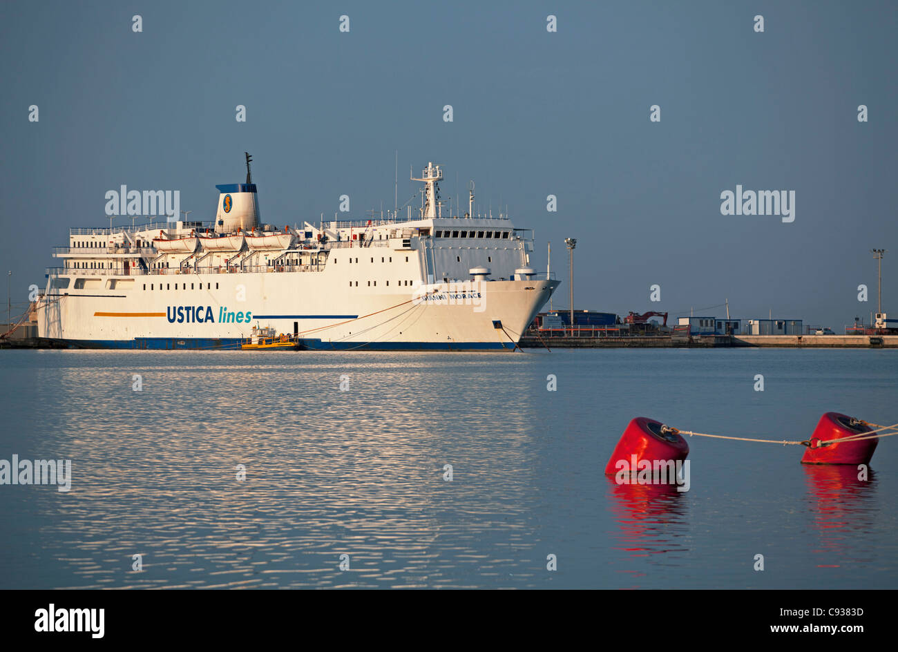 Sicily, Italy, Western Europe; A ship in the port of Trapani Stock ...