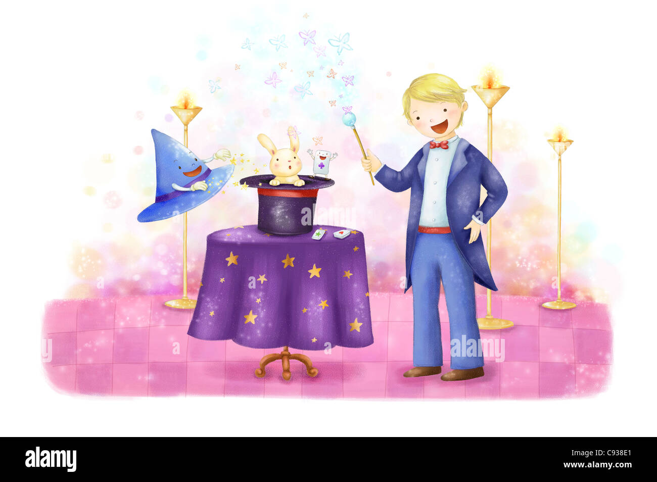 Boy magician hi-res stock photography and images - Alamy