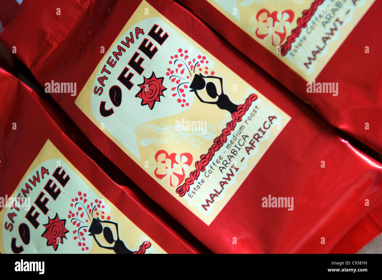 Malawi, Thyolo, Satemwa Tea Estate. Arabica coffee beans grown in ...