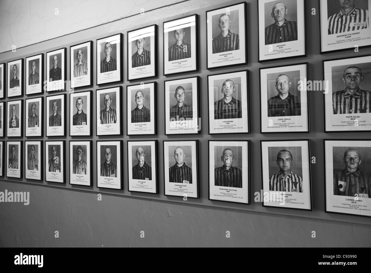 Poland, Oswiecim, Auschwitz I concentration camp. Photographs of Polish ...