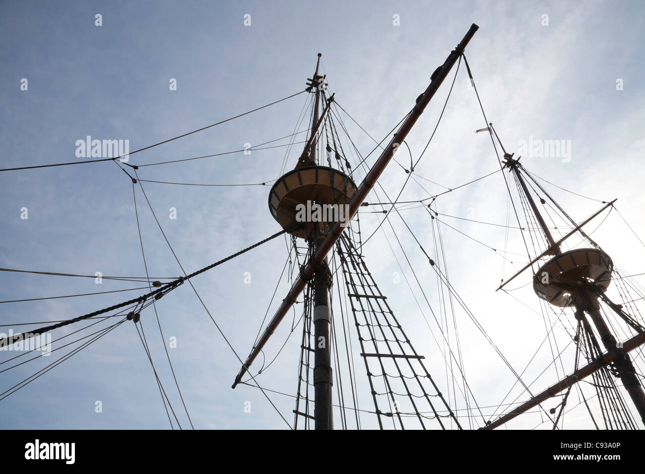 Mayflower Replica Sailing Ship, Plymouth, MA Stock Photo - Alamy