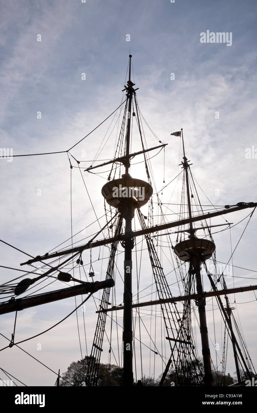 Mayflower Replica Sailing Ship, Plymouth, MA Stock Photo - Alamy