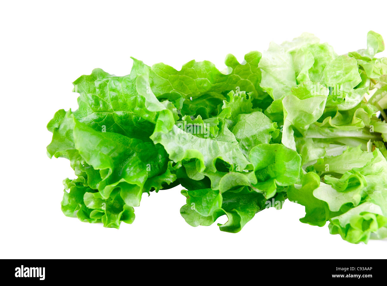 Green Lettuce isolated on white Stock Photo - Alamy