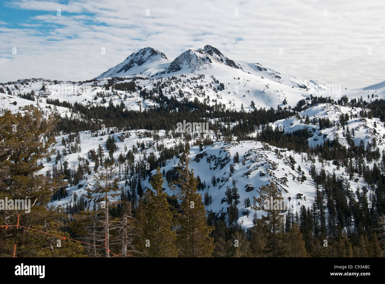 Round Top Mountain 10,380 feet Kirkwood Ski Resort California USA Stock ...