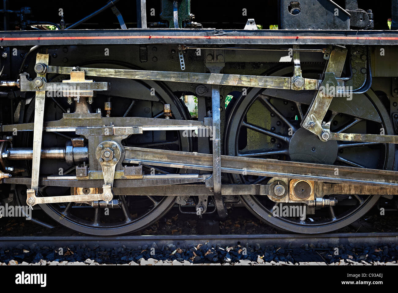Steam locomotive mechanisms Stock Photo - Alamy
