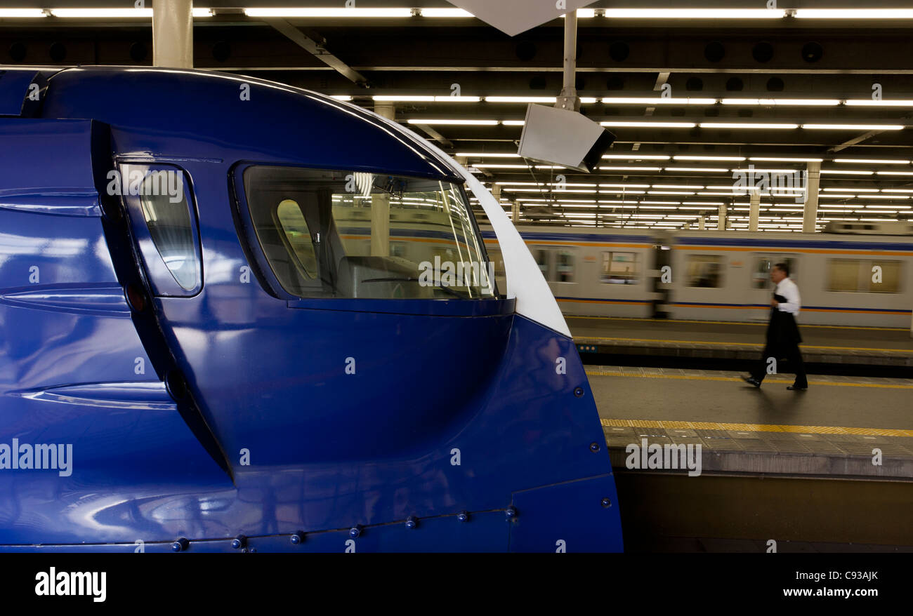 A Nankai 50000 series or Rapi:t train at a station in Osaka. Japan Stock Photo - Alamy