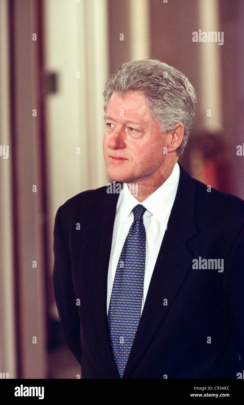 President Bill Clinton before unveiling the Year 2000 federal budget ...