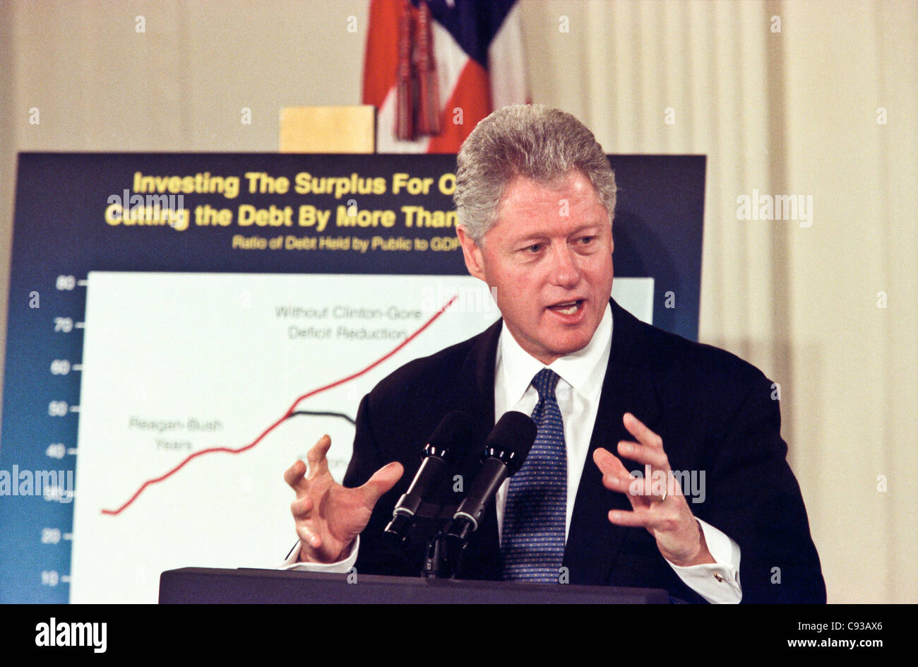 President Bill Clinton unveils the Year 2000 federal budget February 1 ...