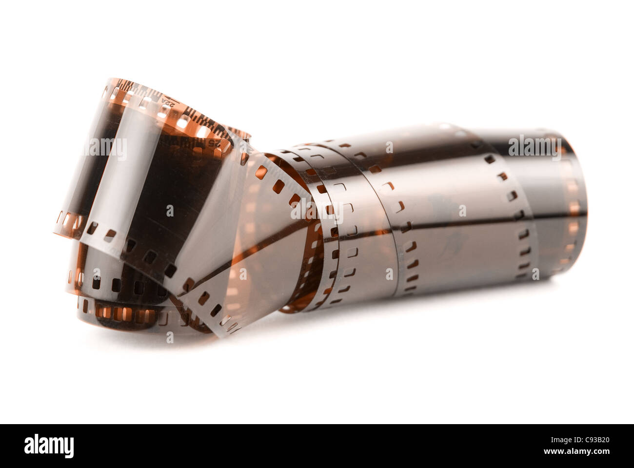 35 mm film isolated in white background Stock Photo - Alamy