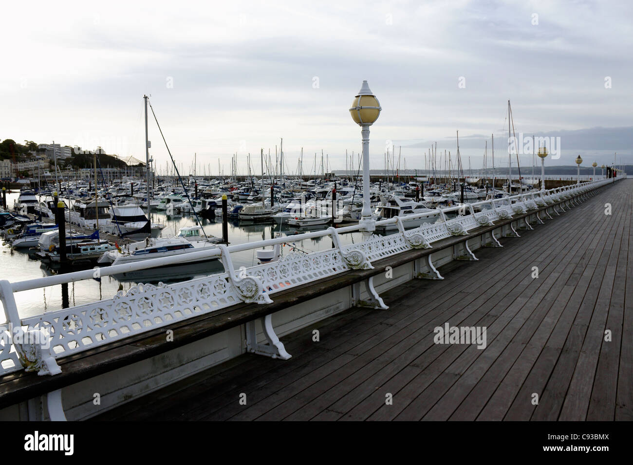 Torquay Princess Pier with Marina & Outer Harbour in background, Devon ...