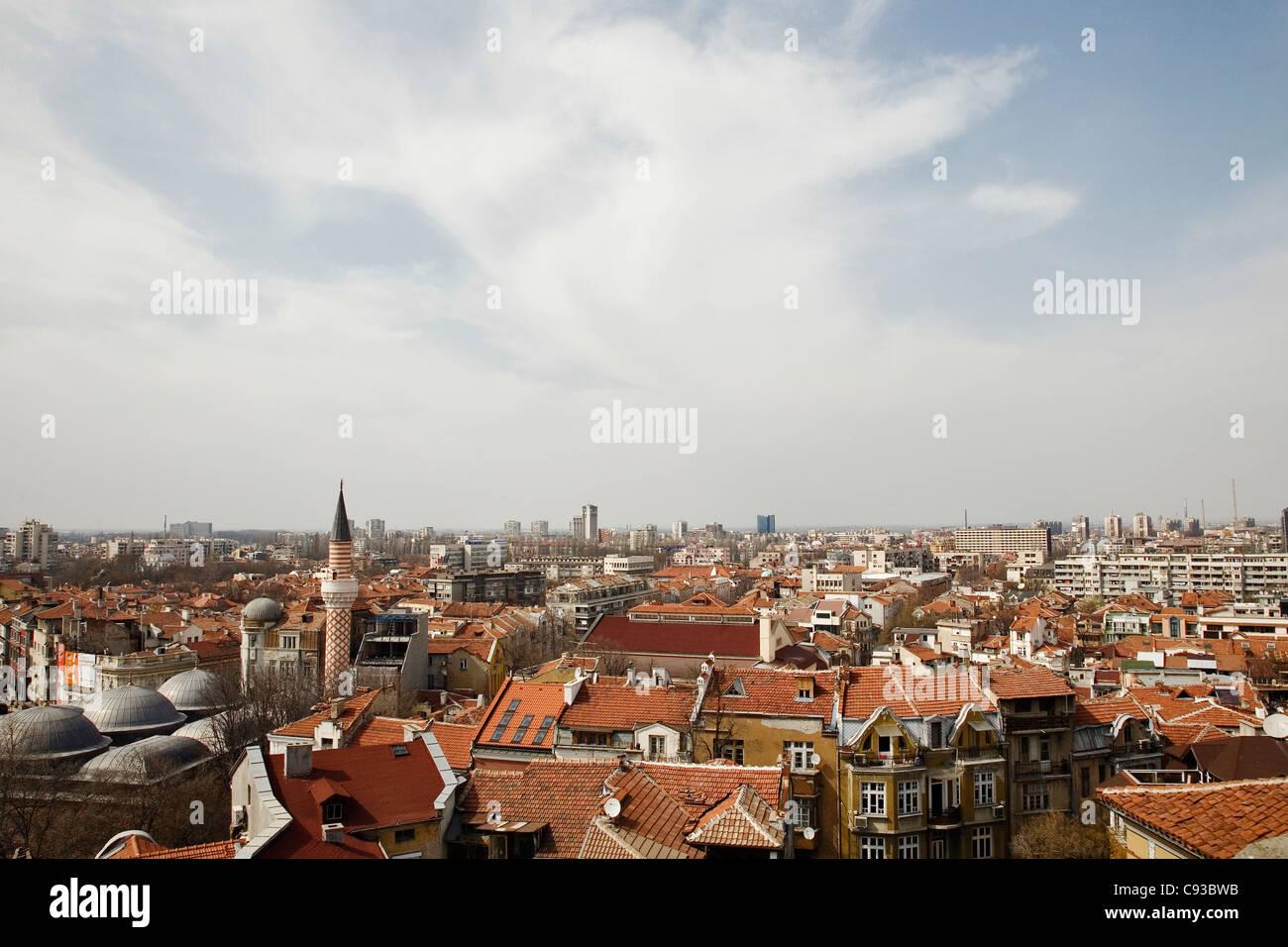 Panoramic view of Plovdiv, Bulagaria Stock Photo - Alamy