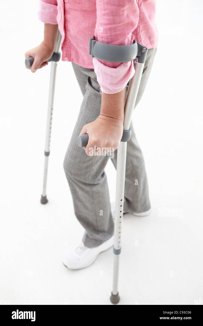 One Leg One Crutch High Resolution Stock Photography and Images - Alamy