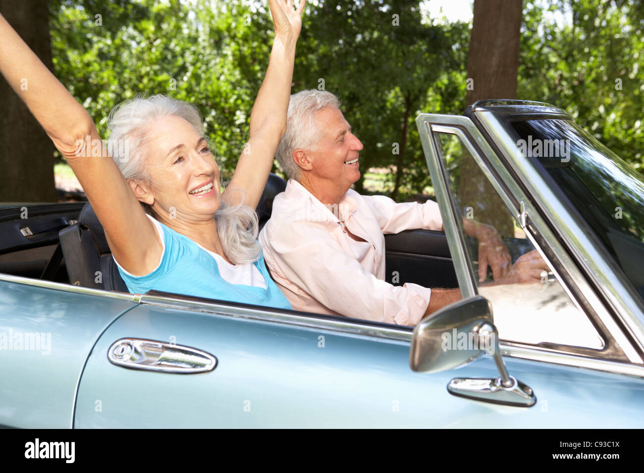 Older couple sports car hi-res stock photography and images - Alamy