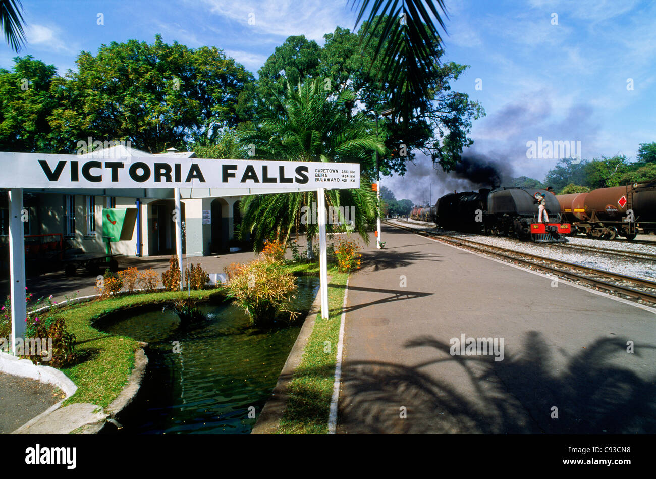 Victoria Falls is a town in the province of Matabeleland in Zimbabwe on ...