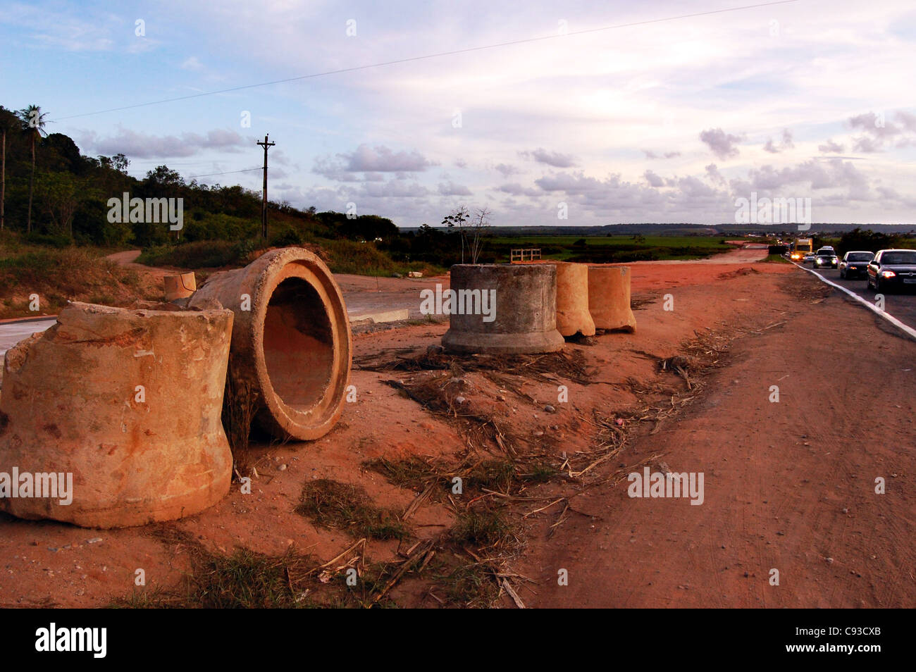 Road construction in rural are of Northeastern Brazil i Stock Photo - Alamy
