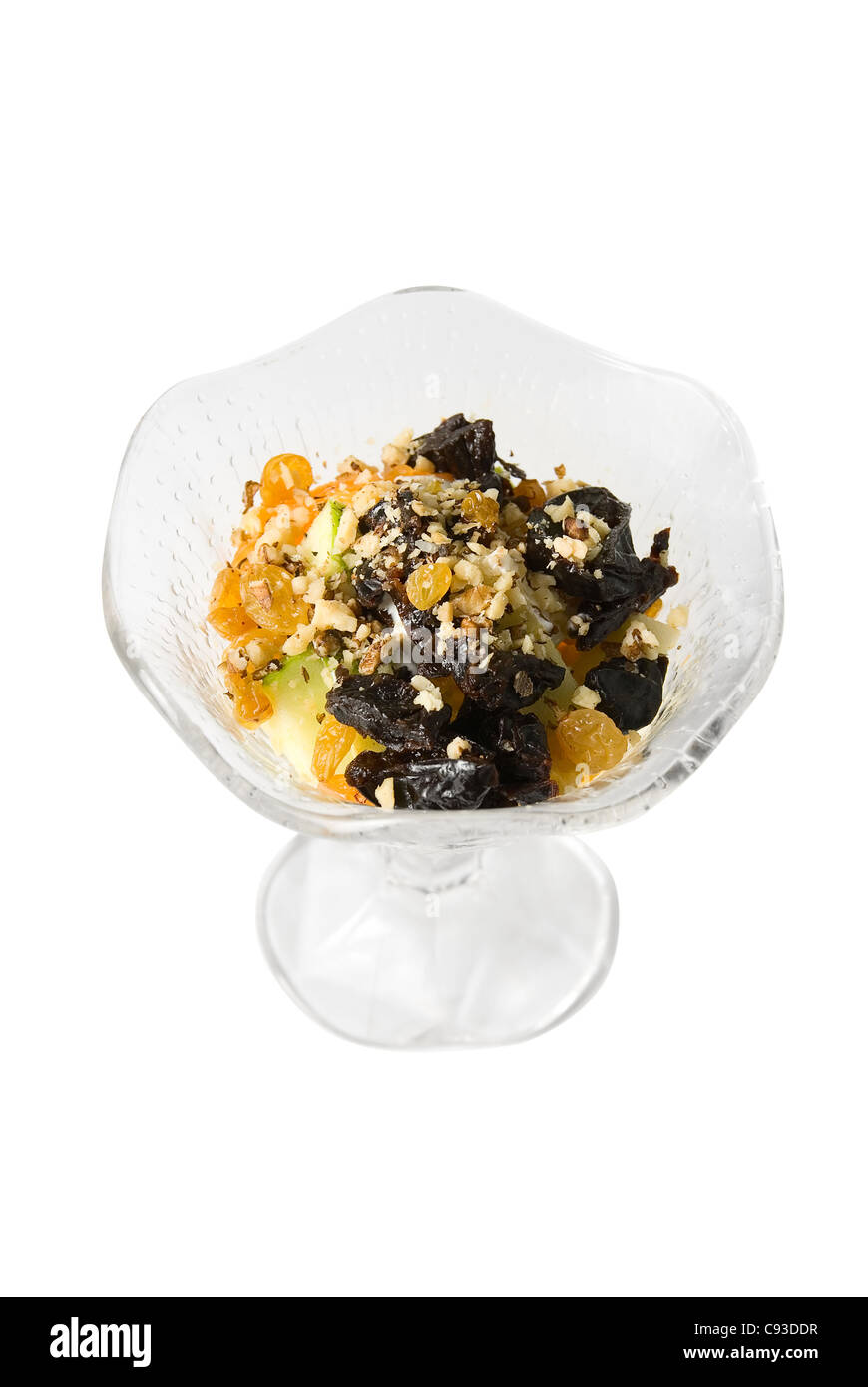 Fruit mix dessert on white Stock Photo - Alamy