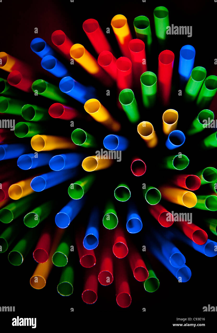 a pile of colored drinking straws Stock Photo - Alamy