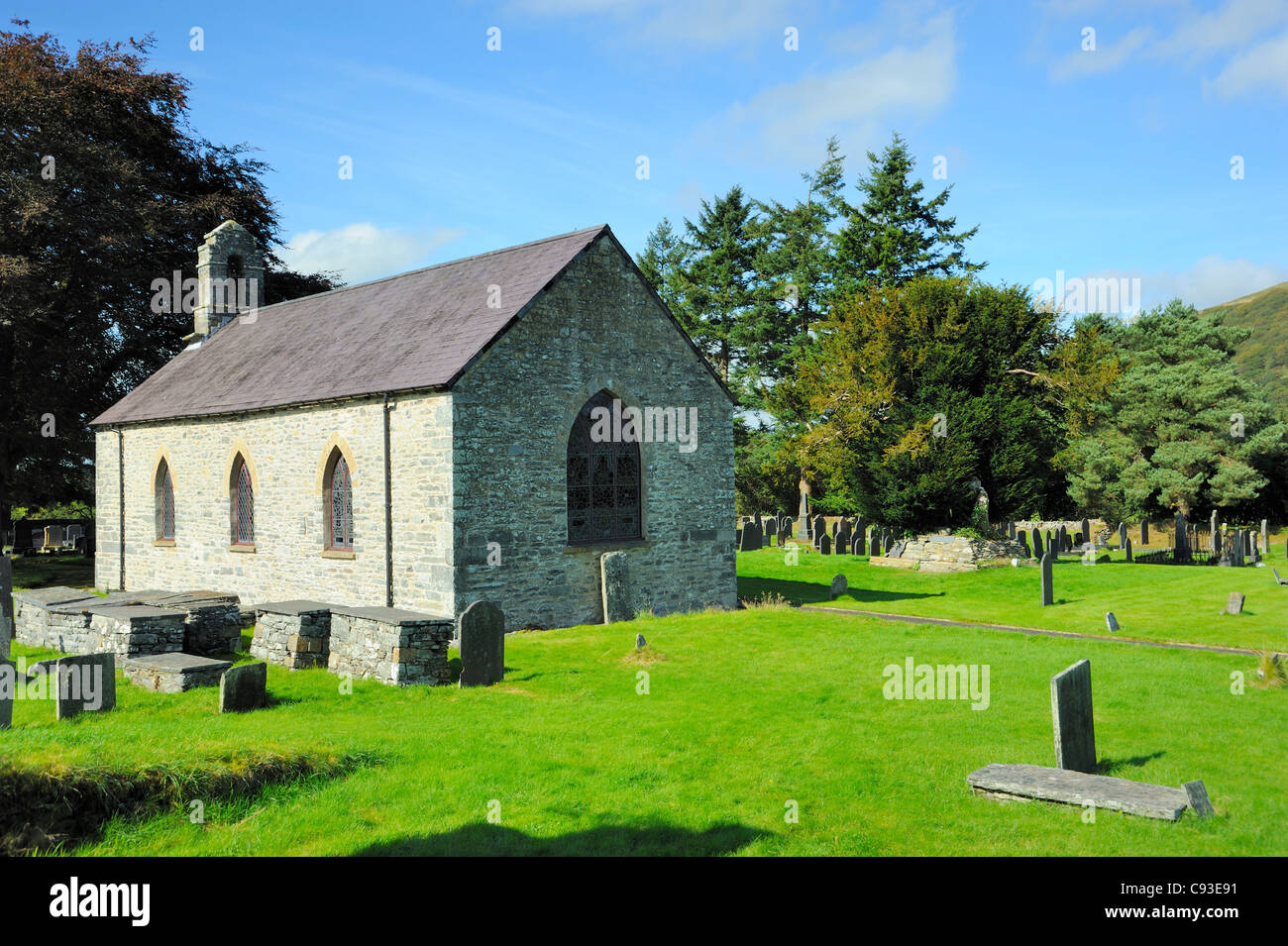 Strata Florida Parish Church of St Mary Stock Photo - Alamy
