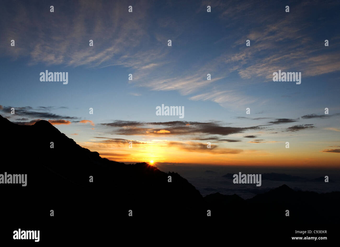Sunrise in the Swiss Alps Stock Photo - Alamy