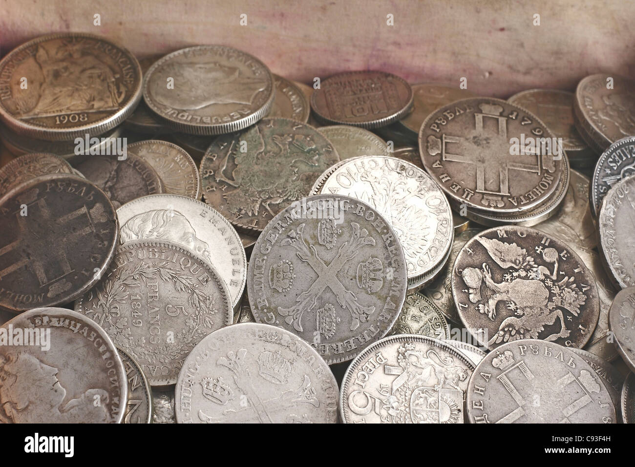 ancient silver coins Stock Photo - Alamy