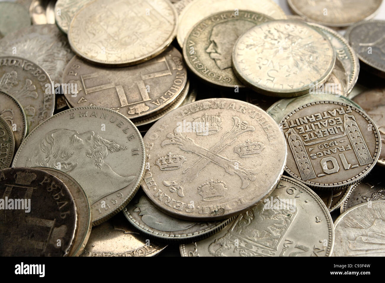 ancient silver coins Stock Photo - Alamy
