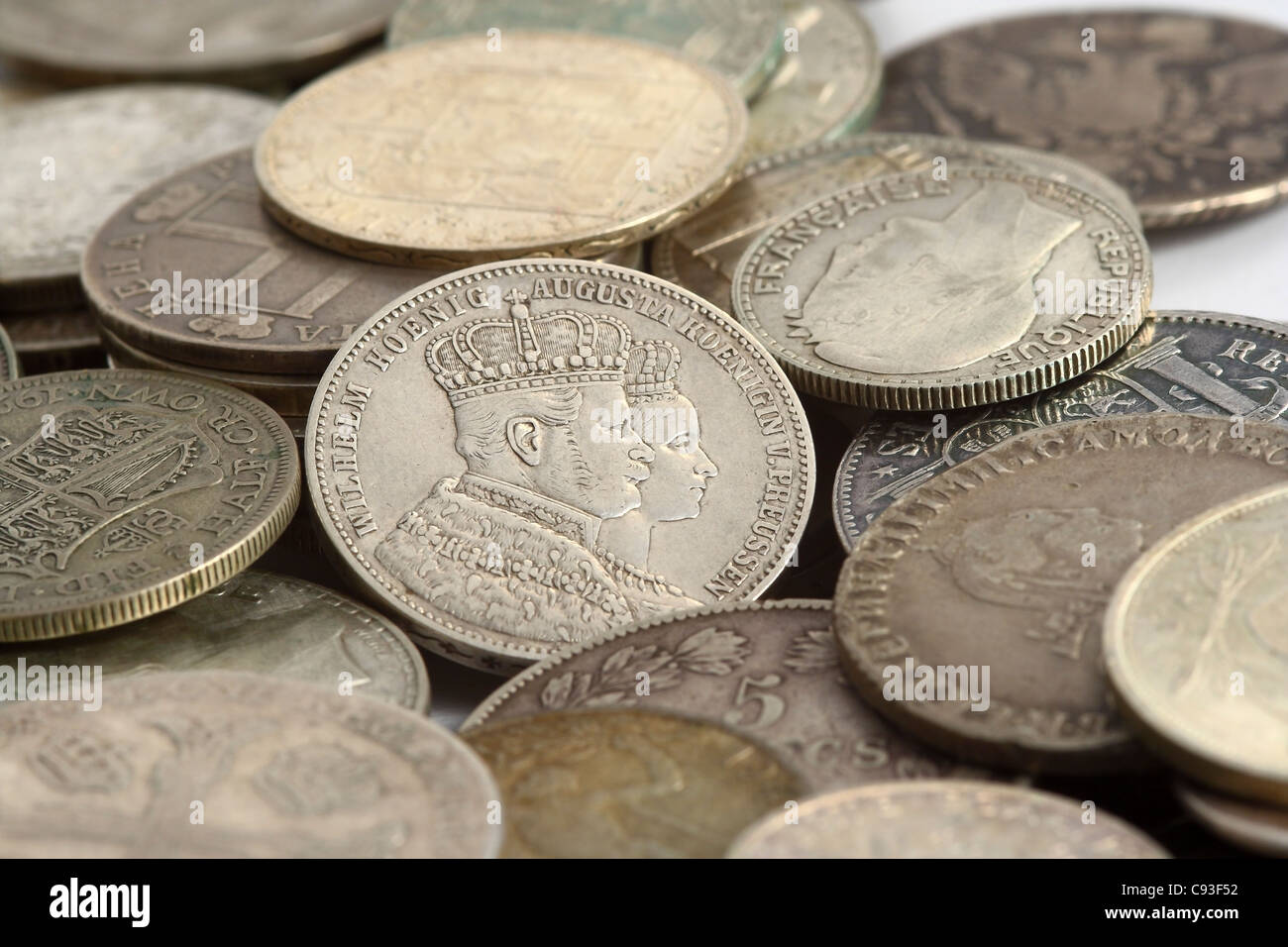 ancient silver coins Stock Photo - Alamy
