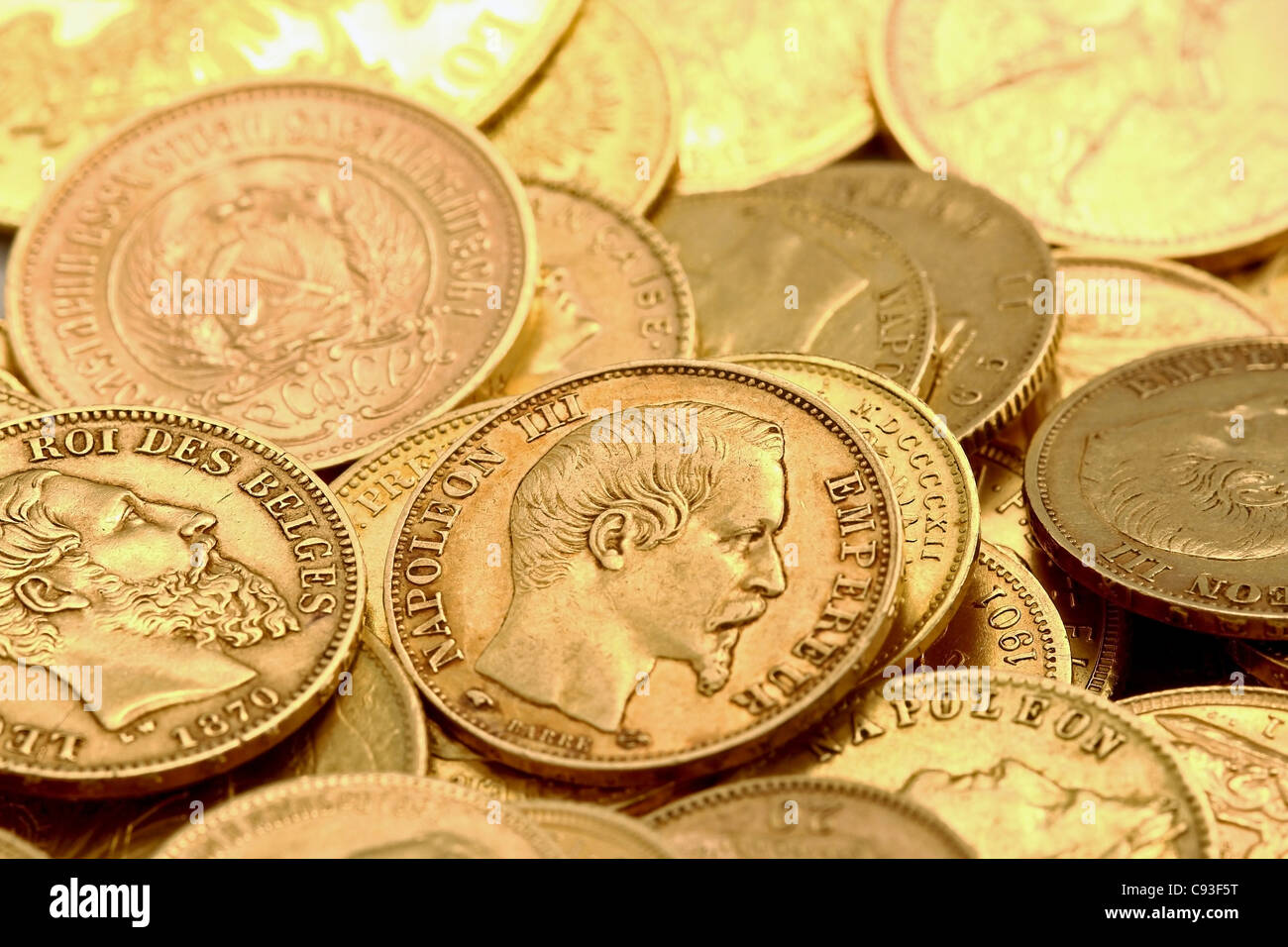 gold coins background Stock Photo - Alamy