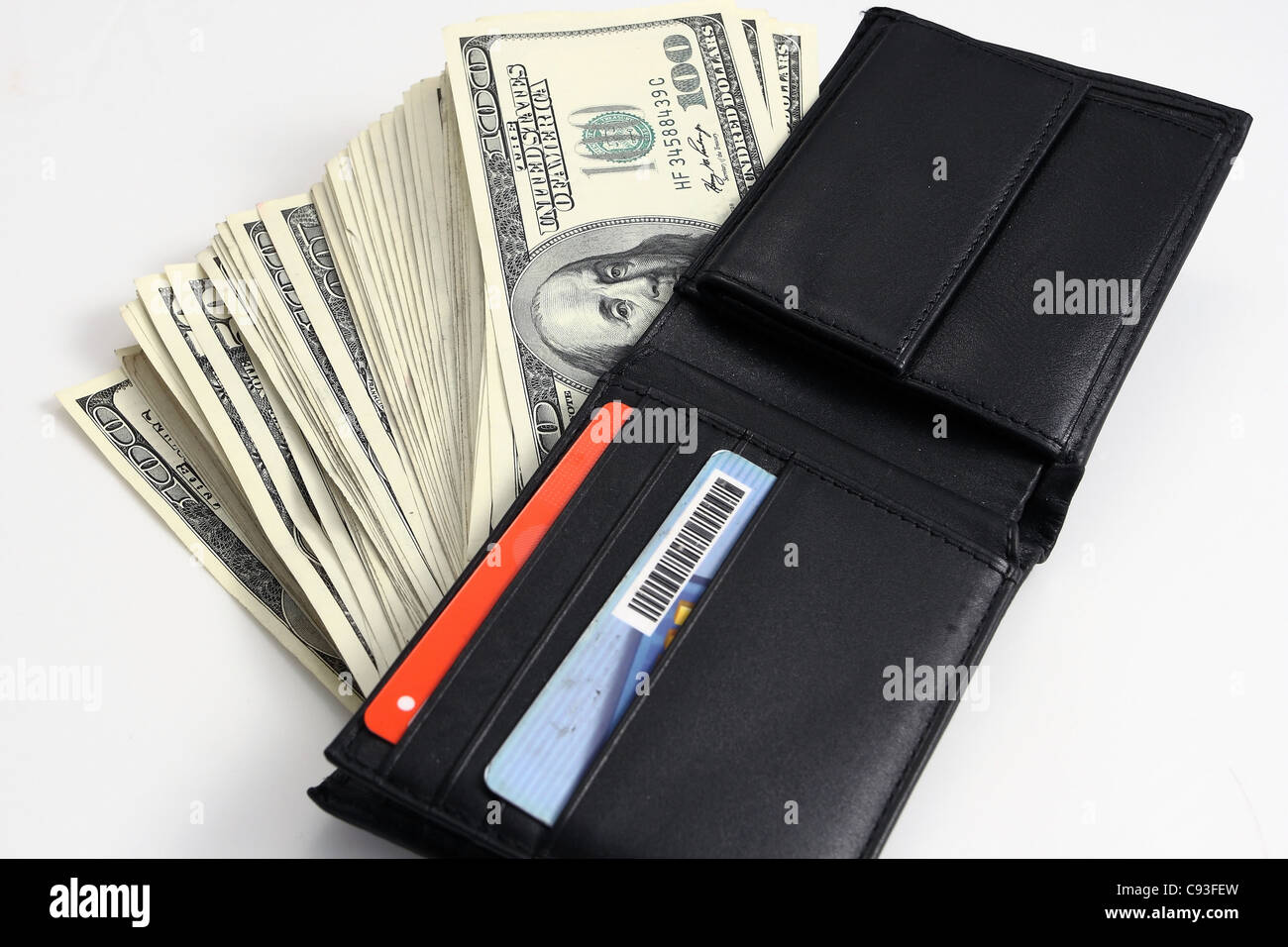 wallet with money Stock Photo - Alamy