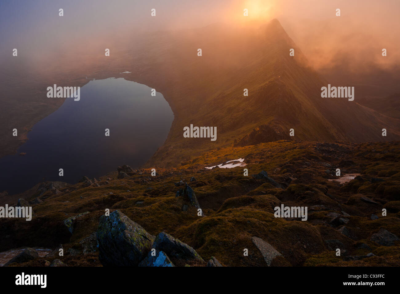 Striding Edge & Red Tarn, English Lake District Stock Photo - Alamy
