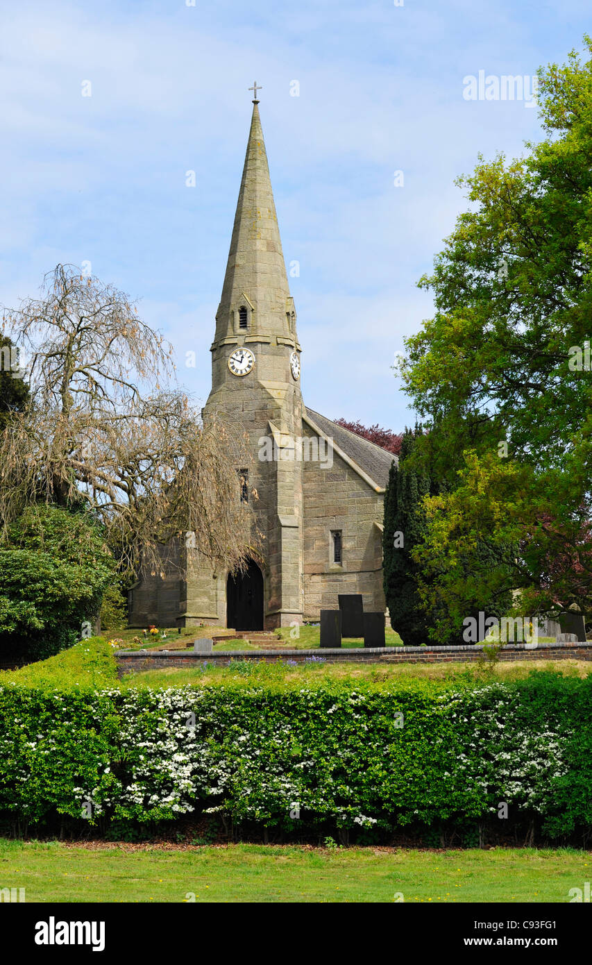 St Cybi's Church at Wall Roman site in Staffordshire. UK Stock Photo ...