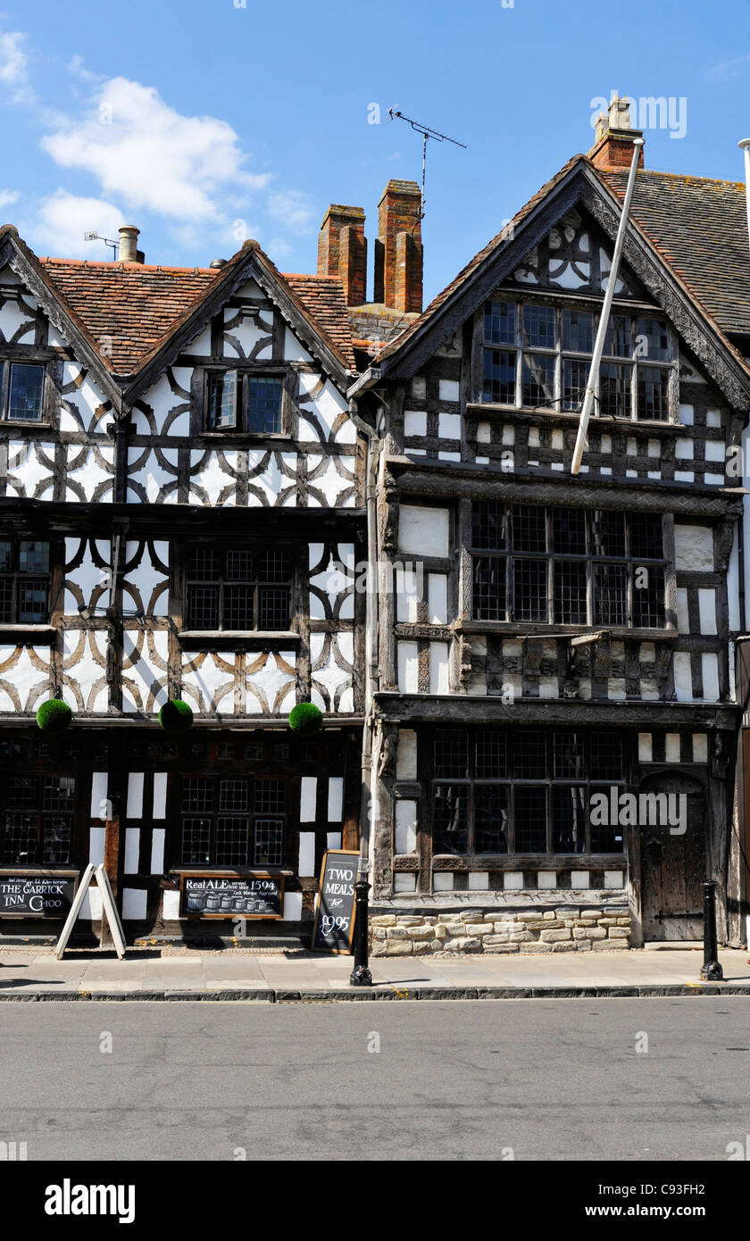 Old Tudor buildings in Stratford upon Avon Stock Photo - Alamy