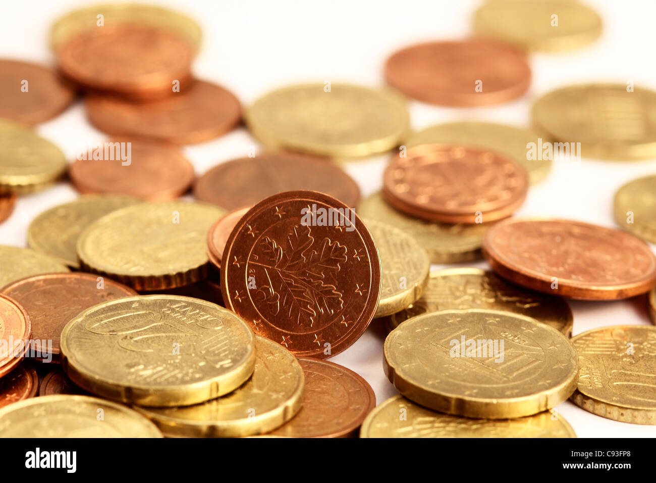 money euro coins Stock Photo - Alamy