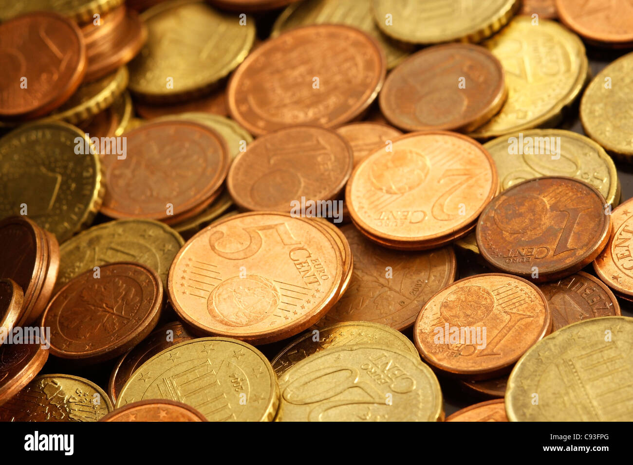 money euro coins Stock Photo - Alamy