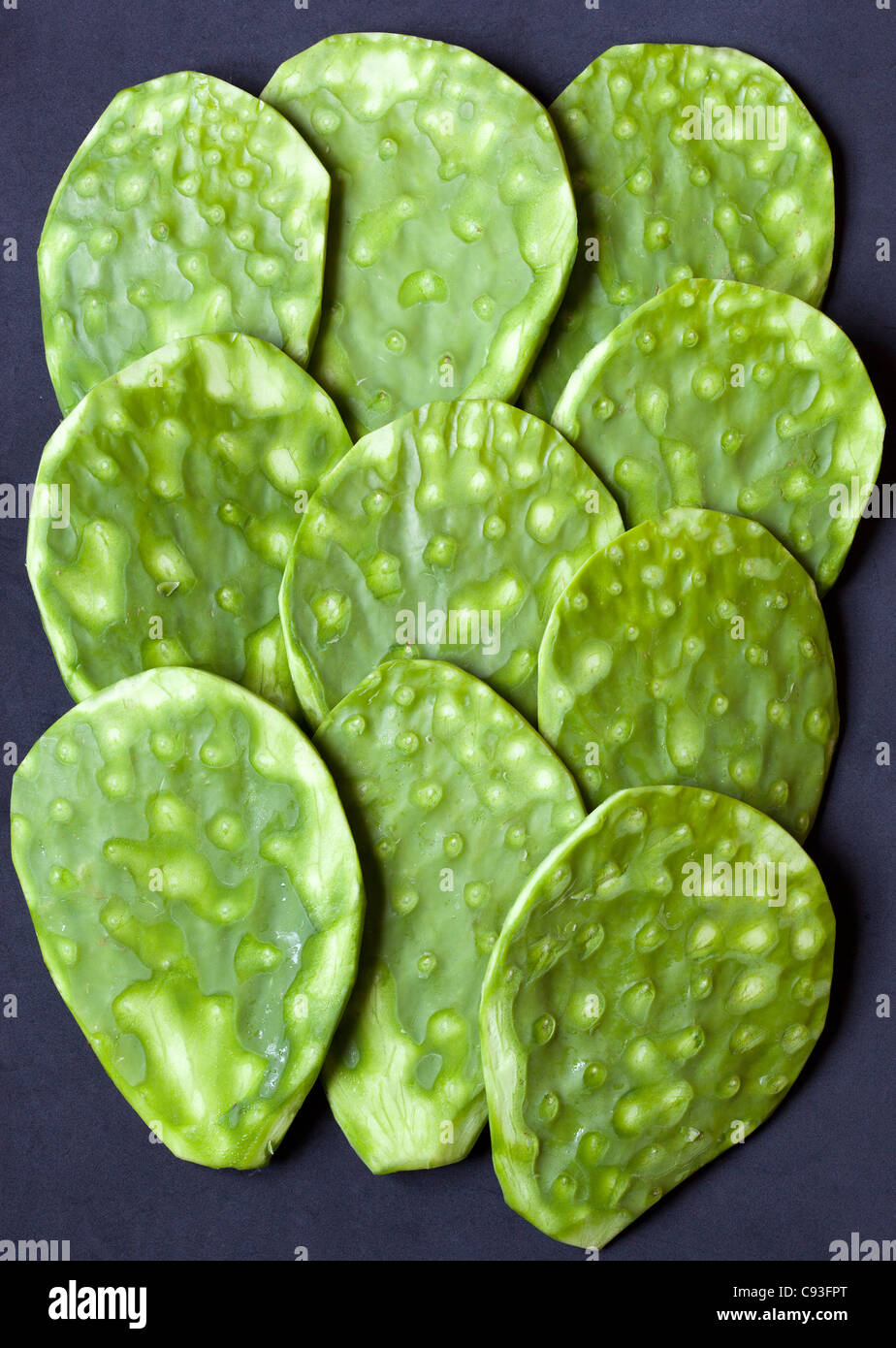 Nopales or Nopal Leaves Stock Photo - Alamy