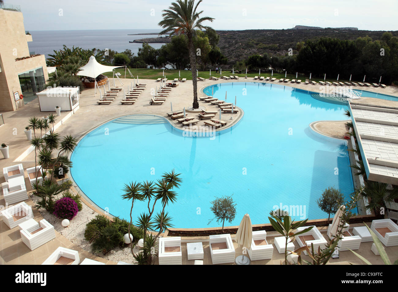 swimming pool, Grecian Bay Hotel Cyprus Stock Photo - Alamy