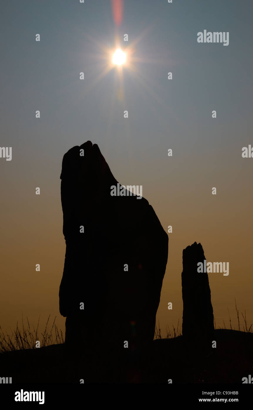 Standing Stones Isle of Arran Stock Photo - Alamy