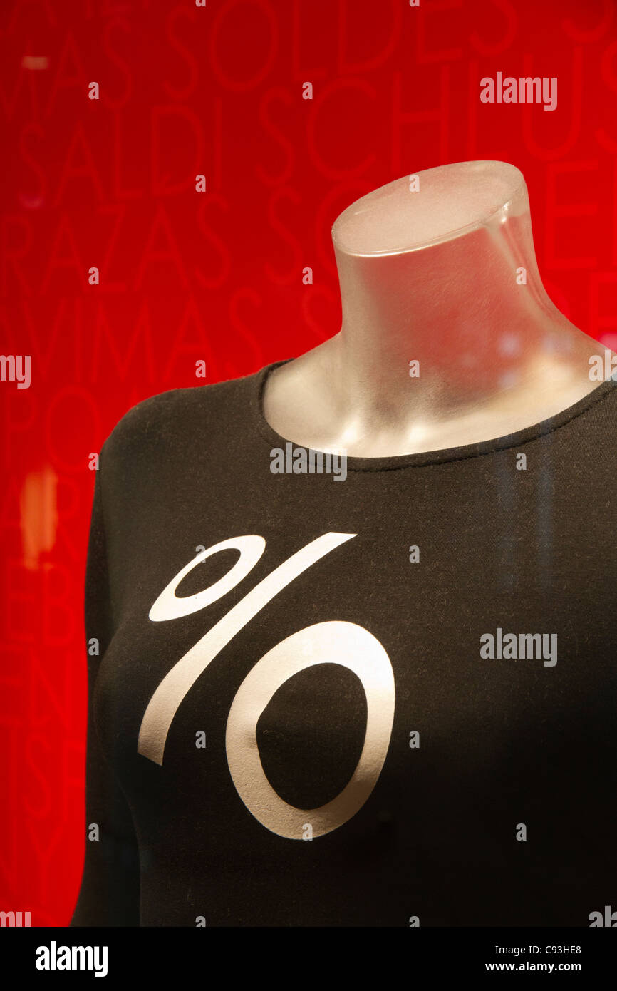 Dummy in window store Spain Stock Photo - Alamy