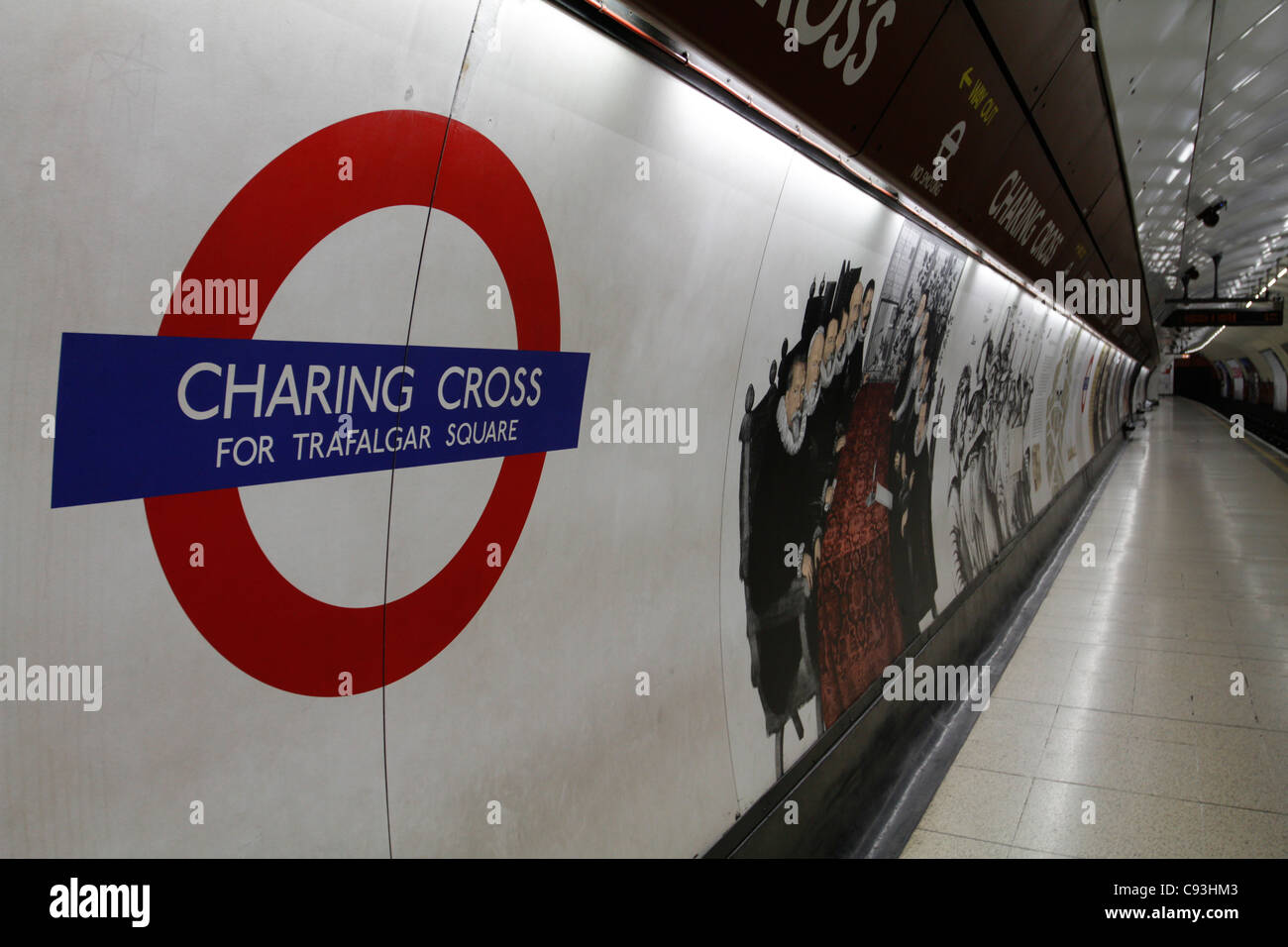 Charing Cross underground tube station - London, England Stock Photo ...