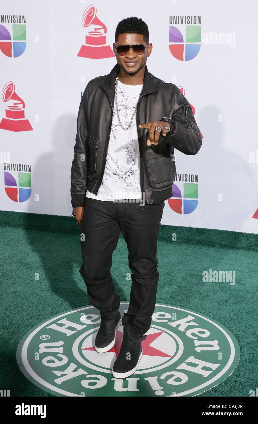 Usher at arrivals for 12th Annual Latin GRAMMY Awards - ARRIVALS ...